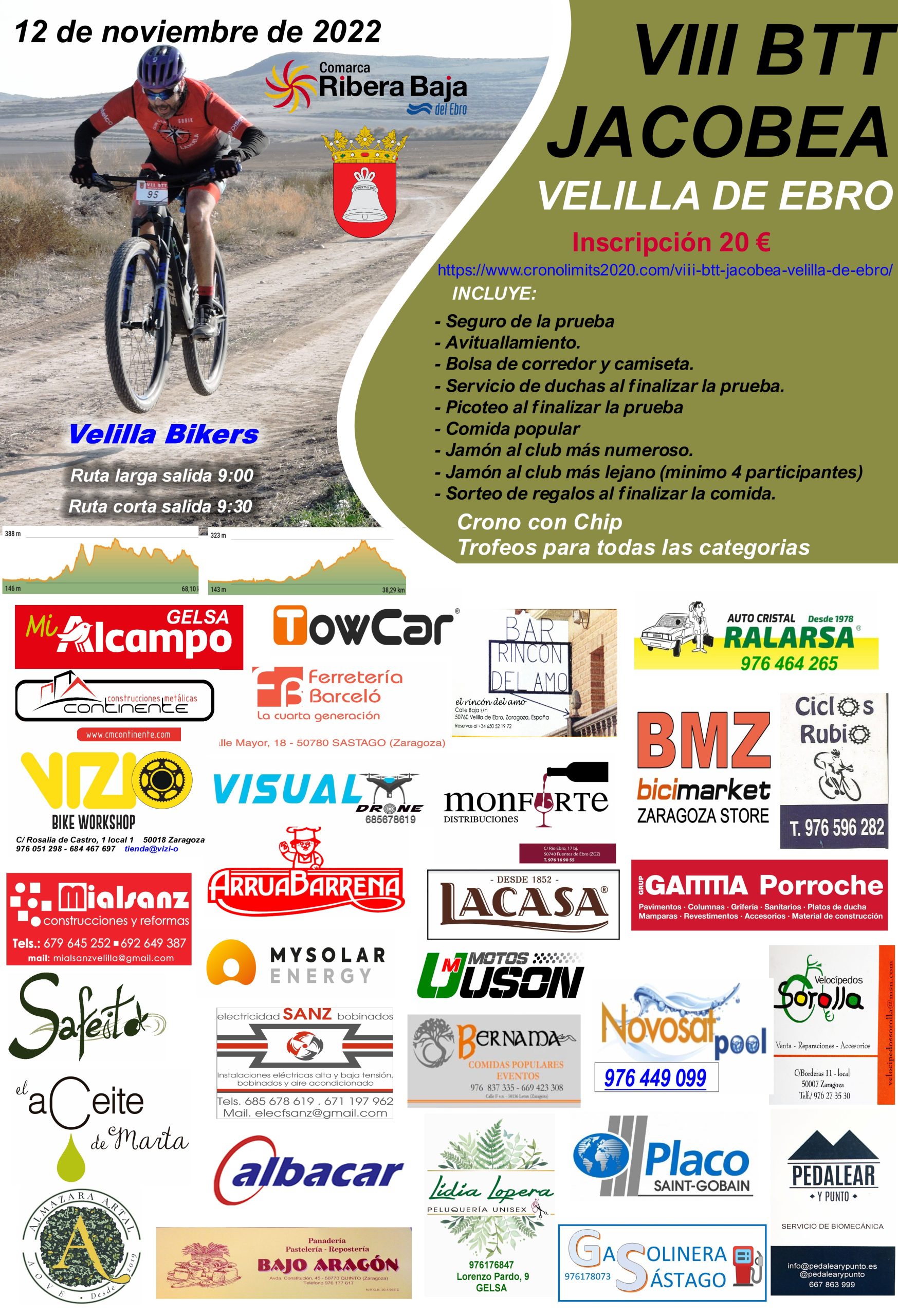 VIII BTT JACOBEA – VELILLA DE EBRO – Cronolimits